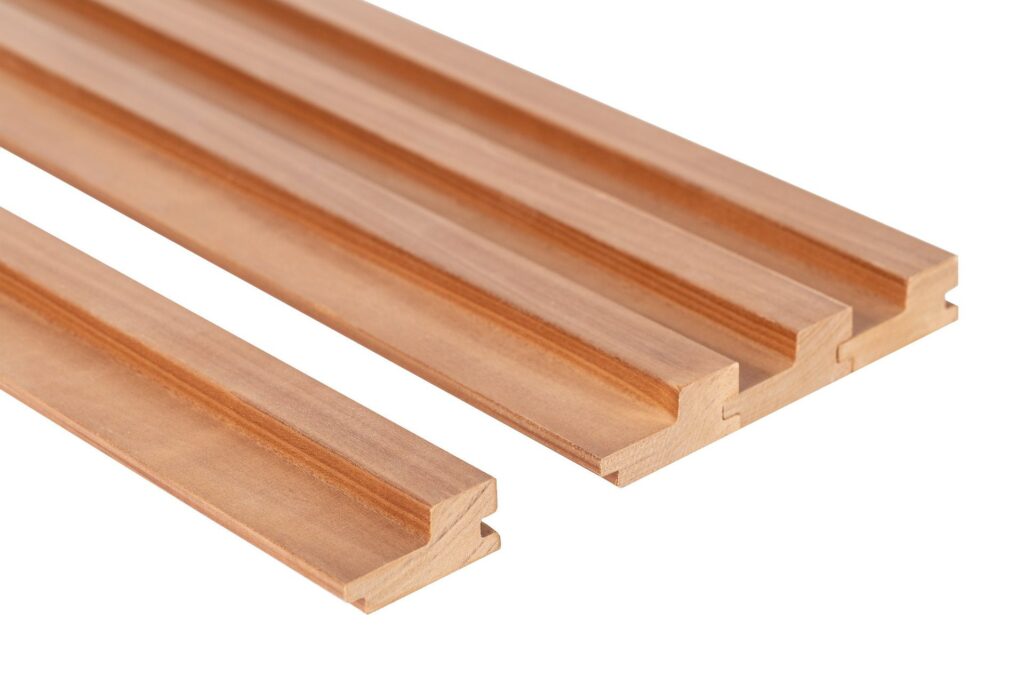 Interior Aspen Wall Paneling 5/4x3 STEP - Thermory USA